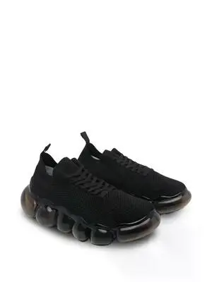 GROUNDS Laces Round-toe Sneakers - Black