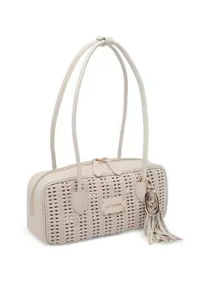 LA CARRIE Woven Zipped Shoulder Bag