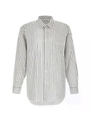 Comme Des Garçons Striped Patch-pocket Shirt