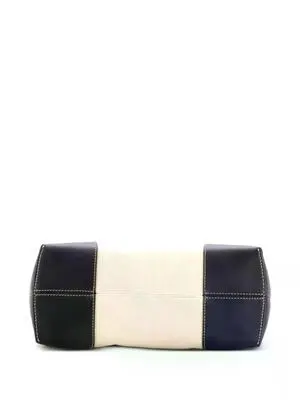 Fendi Logo The Way Canvas And Leather Medium Satchel