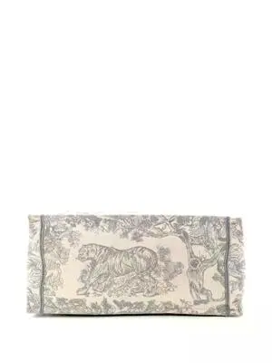 Dior Book Embroidered Canvas Medium Tote - Grey