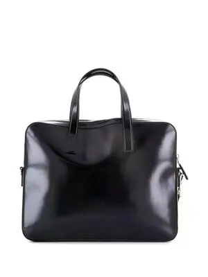 Prada Convertible Zip Around Briefcase Brushed Leather Medium