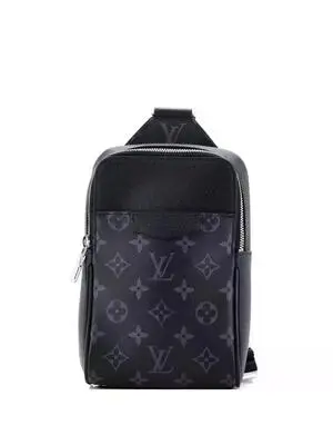 LOUIS VUITTON Outdoor Slingbag Monogram Taigarama Backpack - Black