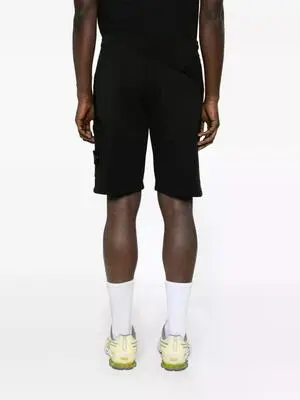 Stone Island Logo Patch Track Shorts - Black
