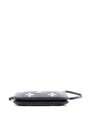 LOUIS VUITTON Double Zip Pochette Bicolor Monogram Empreinte Giant - Black