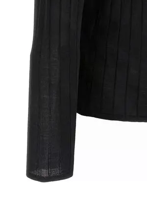 Saint Laurent Pointelle Wool Polo Shirt
