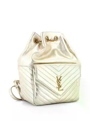 Saint Laurent Joe Matelasse Chevron Leather Backpack