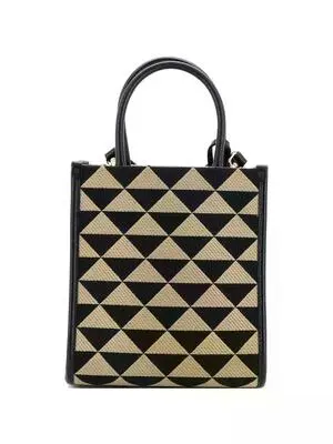 Prada Symbole Shopper Tote Jacquard Mini Crossbody Bag