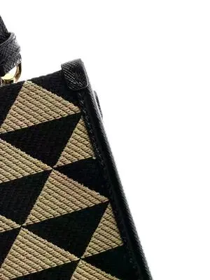 Prada Symbole Shopper Tote Jacquard Mini Crossbody Bag