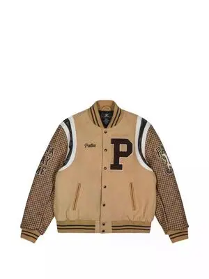 PATTA Logo-patch Houndstooth Bomber Jacket