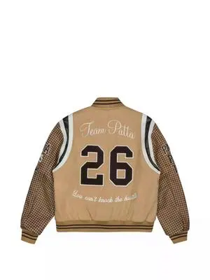 PATTA Logo-patch Houndstooth Bomber Jacket