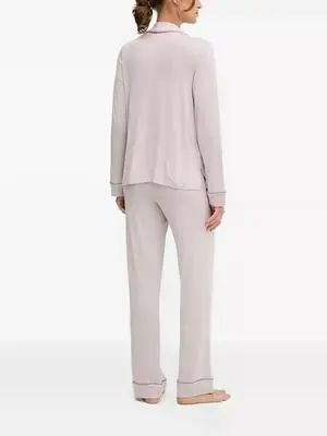 Dkny Long-sleeve Pajama Set - Neutrals