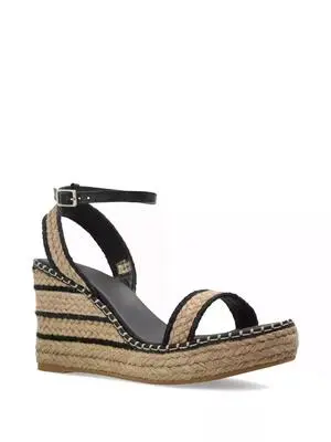 CastaÑer Striped Wedge Espadrilles - Neutrals