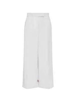 Thom Browne Gabardine Chino Trousers - White