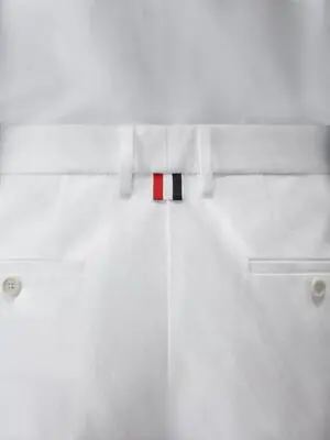Thom Browne Gabardine Chino Trousers - White
