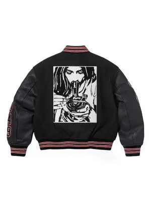 Supreme Hysteric Glamour Varsity Jacket - Black
