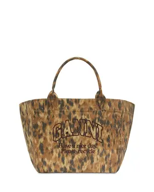 GANNI Xxl Trapeze Shopper Tote - Burro
