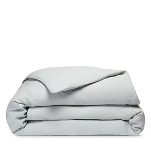 HUDSON PARK COLLECTION European Linen Duvet Cover, Queen Exclusive - Mist