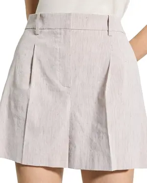 Theory Fluid Pleated Shorts