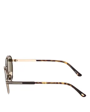 TOM FORD Round Metal Sunglasses 51mm
