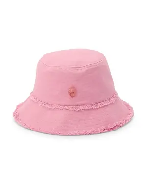 Kurt Geiger Frayed Edge Bucket Hat - Pink