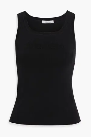 Max Mara Pentola Stretch-knit Tank - Black