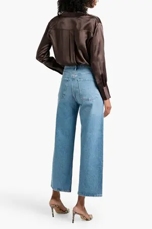 AGOLDE Ren High-rise Wide-leg Jeans - Light Denim