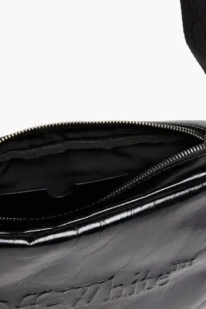 Off-White Embossed Cracked-leather Messenger Bag