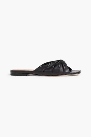 GIANVITO ROSSI Selene Twisted Leather Slides