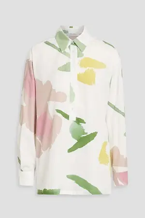 Max Mara Verace Printed Cotton-poplin Shirt