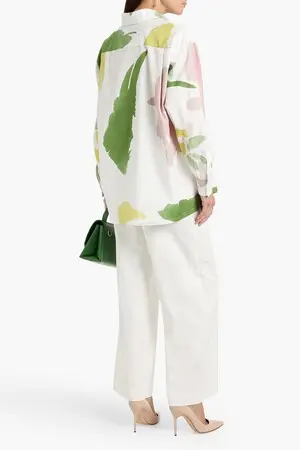 Max Mara Verace Printed Cotton-poplin Shirt