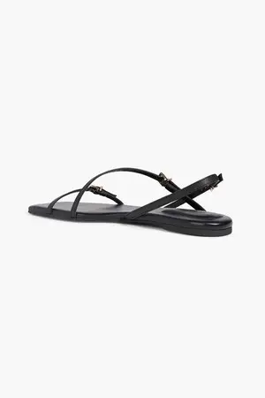 Simkhai Carey Leather Slingback Sandals - Black