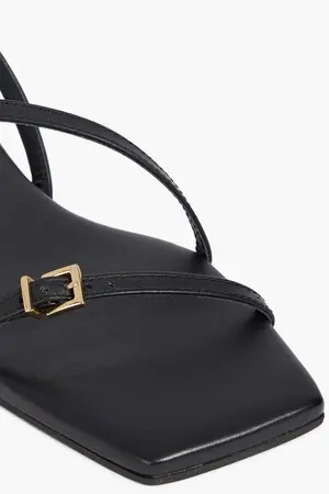 Simkhai Carey Leather Slingback Sandals - Black