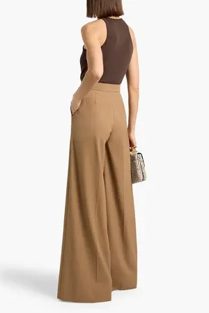 Max Mara Ninfa Wool-twill Wide-leg Pants - Camel