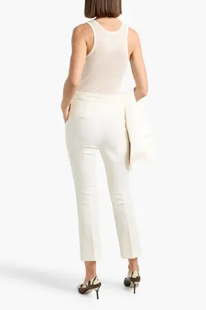 Max Mara Nepeta Slim-leg Wool-crepe Pants - Ivory