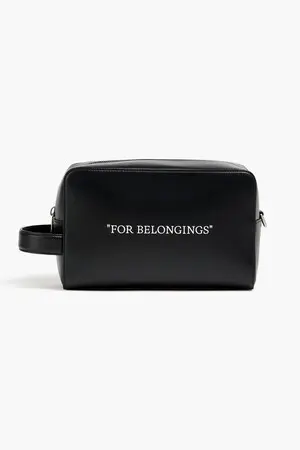 Off-White Printed Leather Wash Bag
