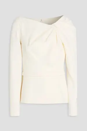Safiyaa Manya Draped Crepe Top - Ivory