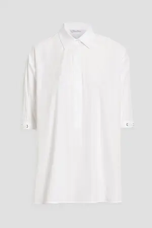 Max Mara Teano Cotton-poplin Shirt - White