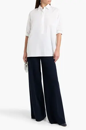 Max Mara Teano Cotton-poplin Shirt - White