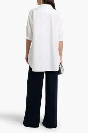 Max Mara Teano Cotton-poplin Shirt - White