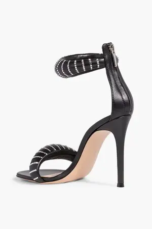 GIANVITO ROSSI Bijoux Crystal 105 Embellished Padded Leather Sandals
