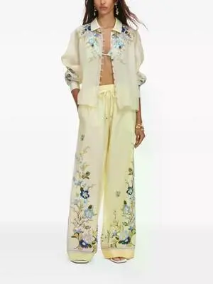 SELF-PORTRAIT Floral-print Palazzo Pants