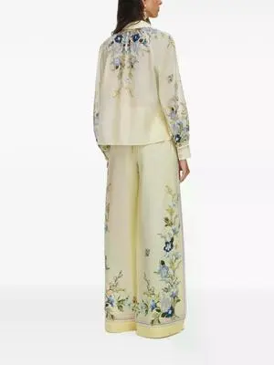 SELF-PORTRAIT Floral-print Palazzo Pants