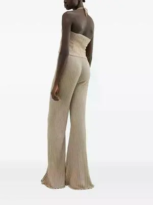 MARGHERITA MACCAPANI Flared Hem Knit Trousers
