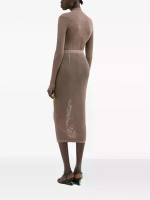 MARGHERITA MACCAPANI Seamless Overlay Skirt - Neutrals