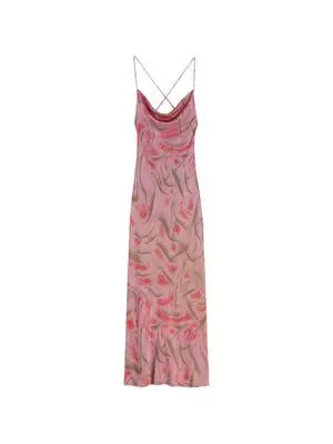 MARGHERITA MACCAPANI Ita Cowl-neck Backless Dress - Pink