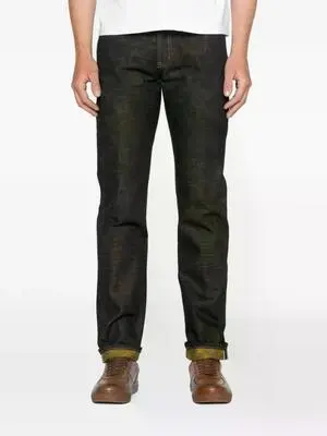Naked & Famous Denim Weird Guy Citrus Kasuri Selvedge Jeans - Blue