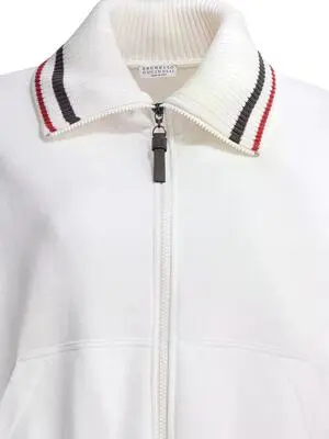 Brunello Cucinelli Striped Zip Sweatshirt