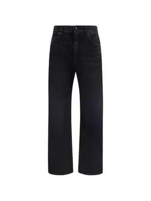 Balmain Wide-leg Cotton Jeans