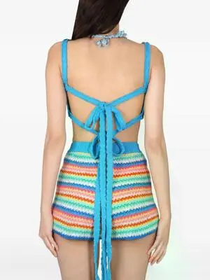 Alanui Striped Crop Top